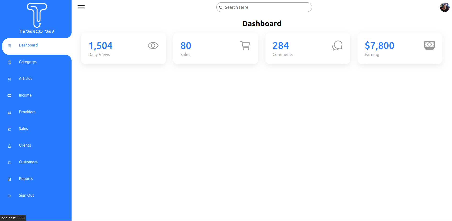GitHub - tedescodev/react-dashboard