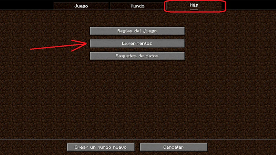 Como activar las funciones experimentales en minecraft