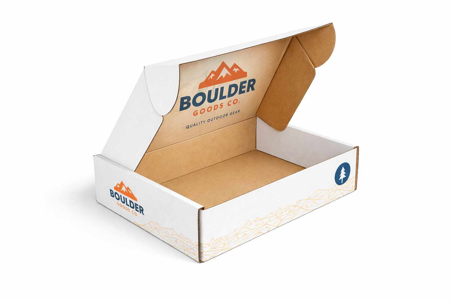 Folding Box Template Secure Locking Flap Mailing Box – FEFCO 0427 ...