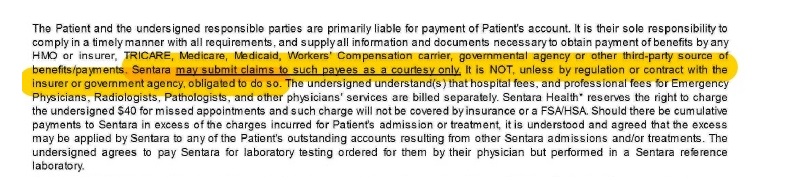Sentara Health | Beware Surprise Billing Documents at the ER! | Blaszkow
