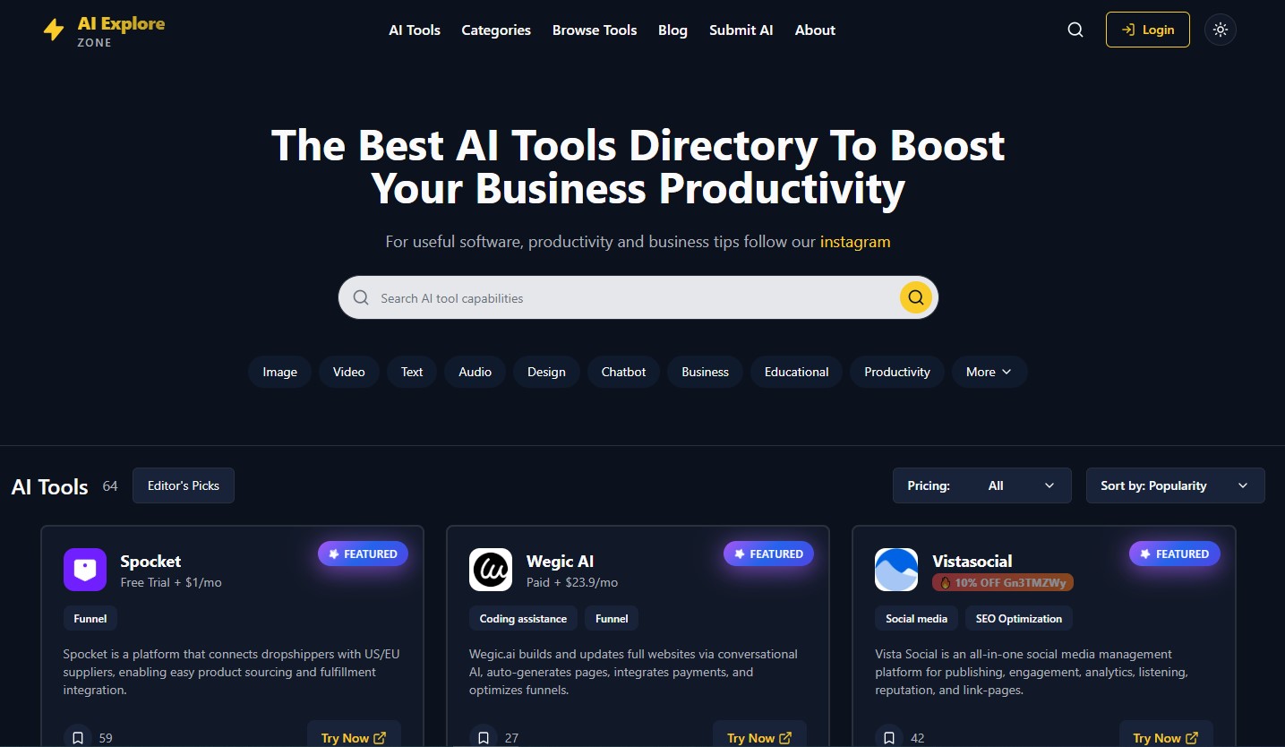 AI Explore Zone - Discover the Best AI Tools