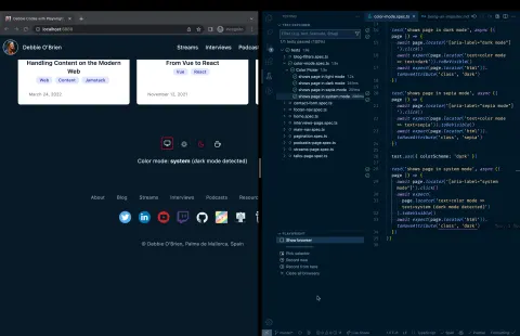 Testing a Sites Color Mode with Playwright · Debbie Codes