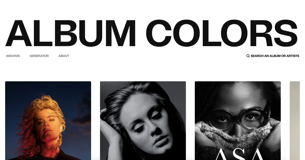 Album Colors Archive | Explore a Visual Journey Through Music