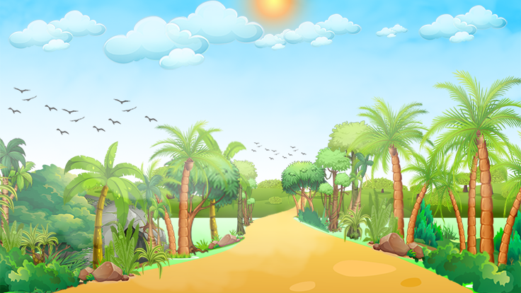 Sunny Jungle Path - MHN Graphics