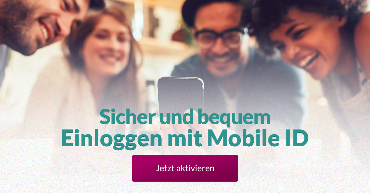 Sicher online einloggen mit Mobile ID