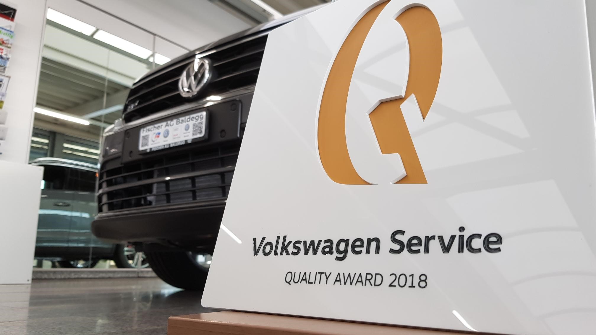 Volkswagen Quality Award 2018 | Fischer AG Baldegg