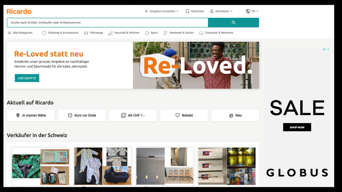Ricardo spürt die Secondhandisierung stark