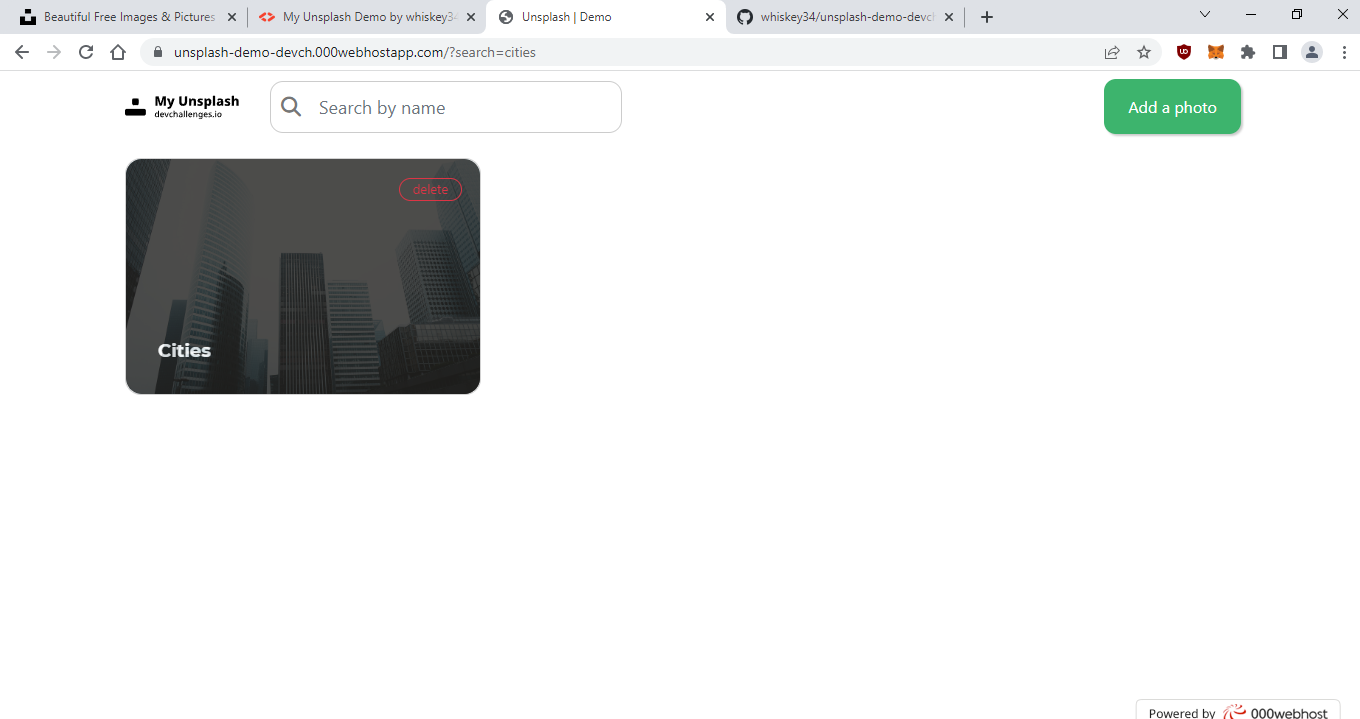 GitHub - whiskey34/unsplash-demo-devch