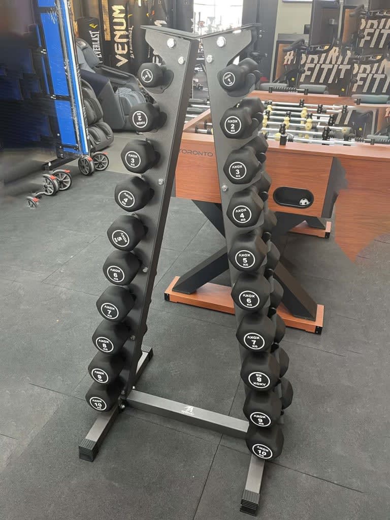 Axox Neoprene Dumbbell with Rack - Axox Fitness