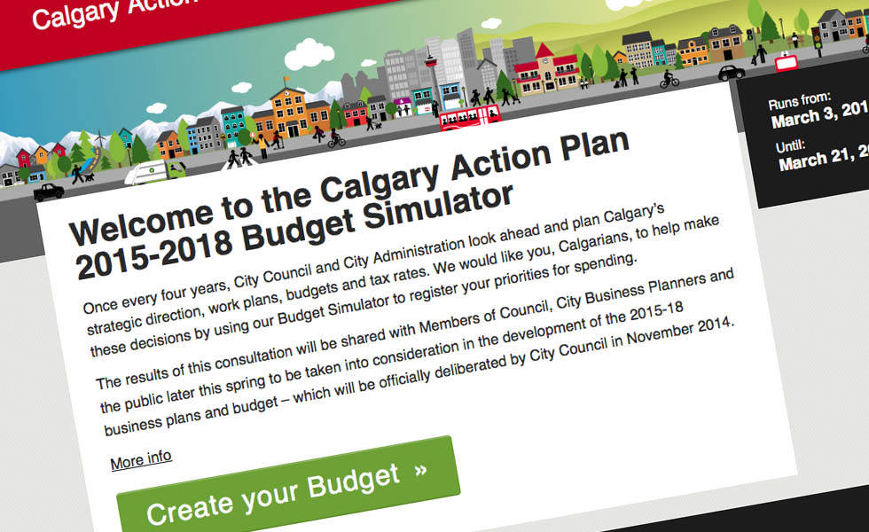 Citizen input on a major strategic planning process | Simulator