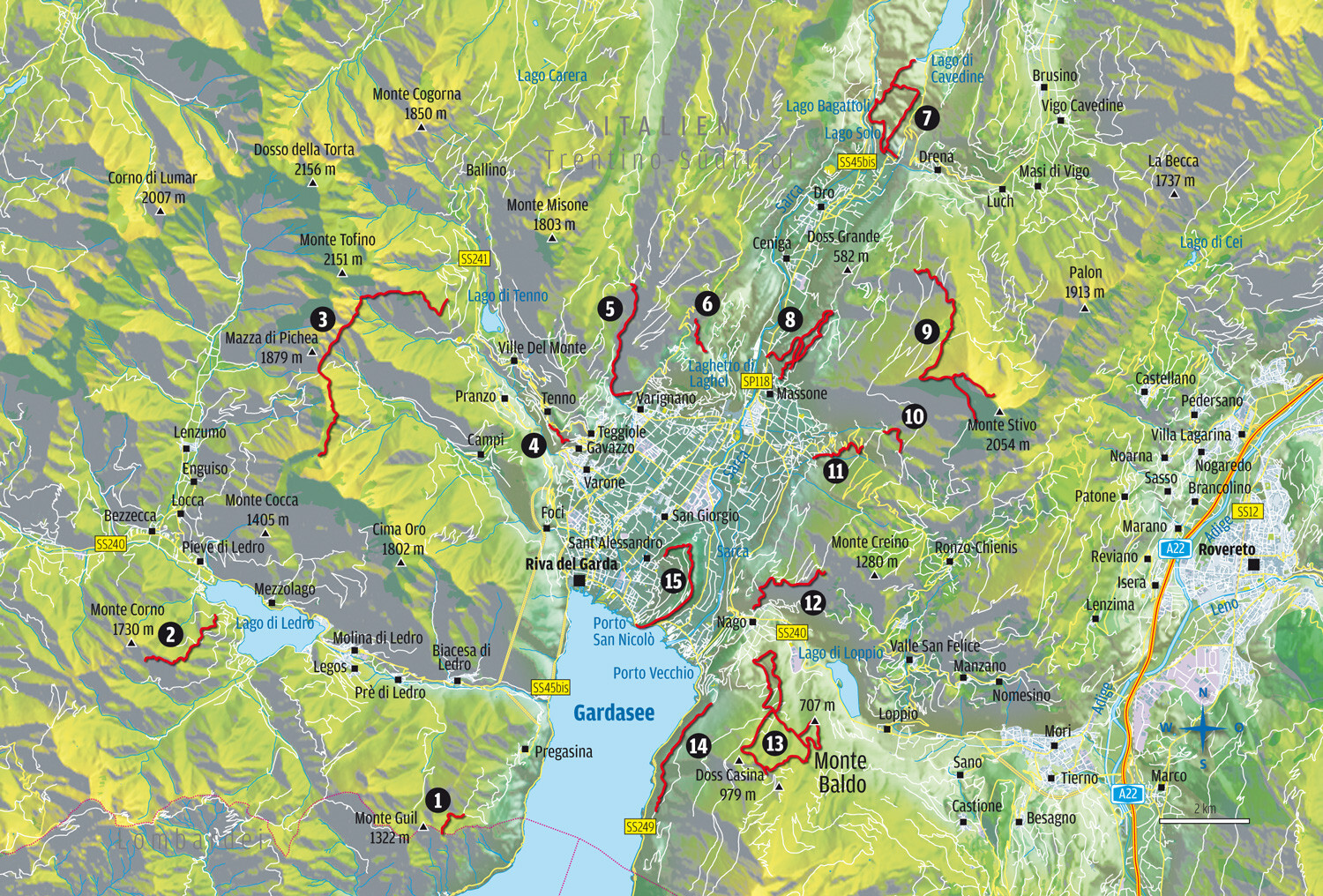 Gardasee Maps Ab An Den Gardasee – TOP – NORD FORMAT