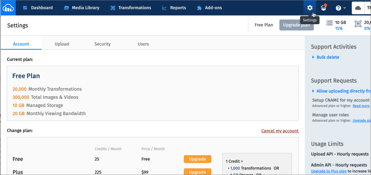 DAM - Media Library Administrator Tasks | Cloudinary