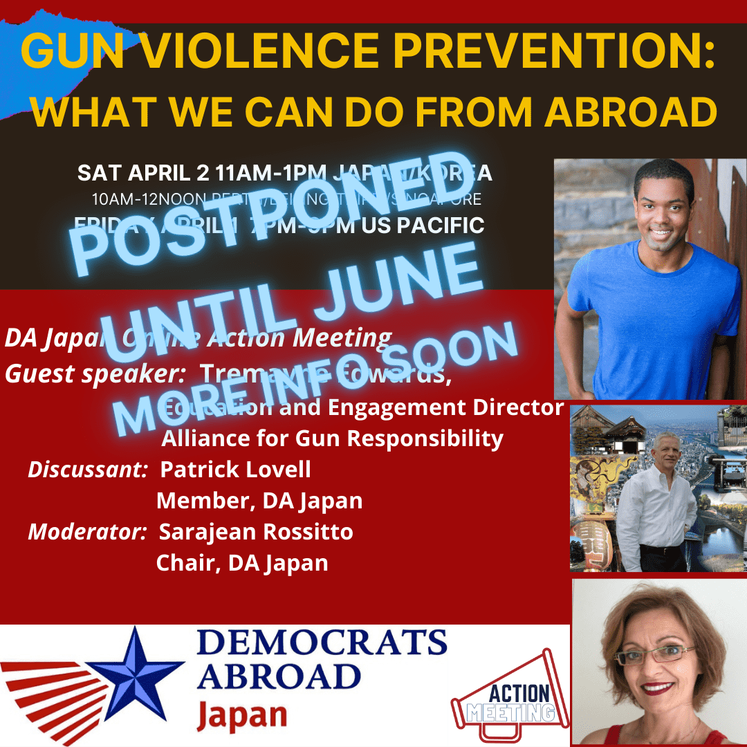 DA Japan Gun Violence Prevention (online action meeting)