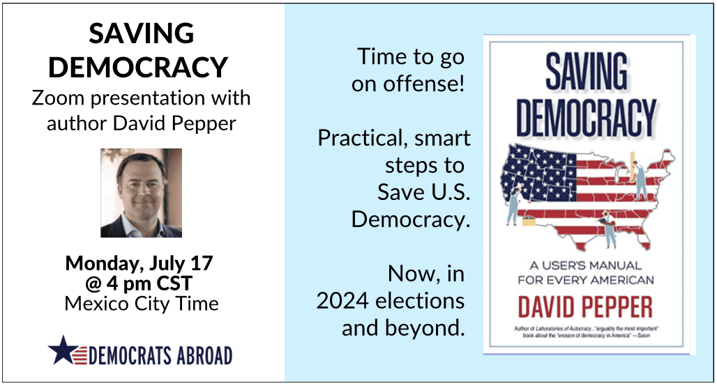 July 17 Meetup: Saving Democracy