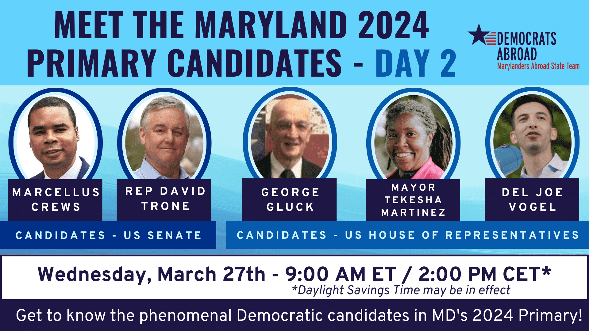 Maryland Meet the 2024 Candidates - Part II - Democrats Abroad