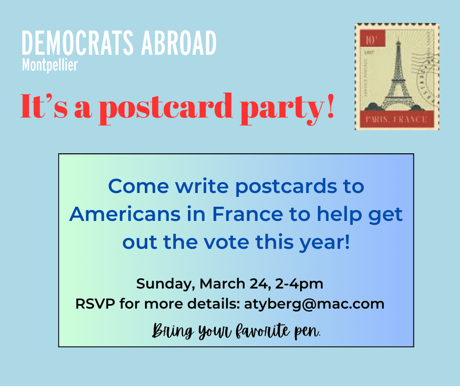 A postcard party!