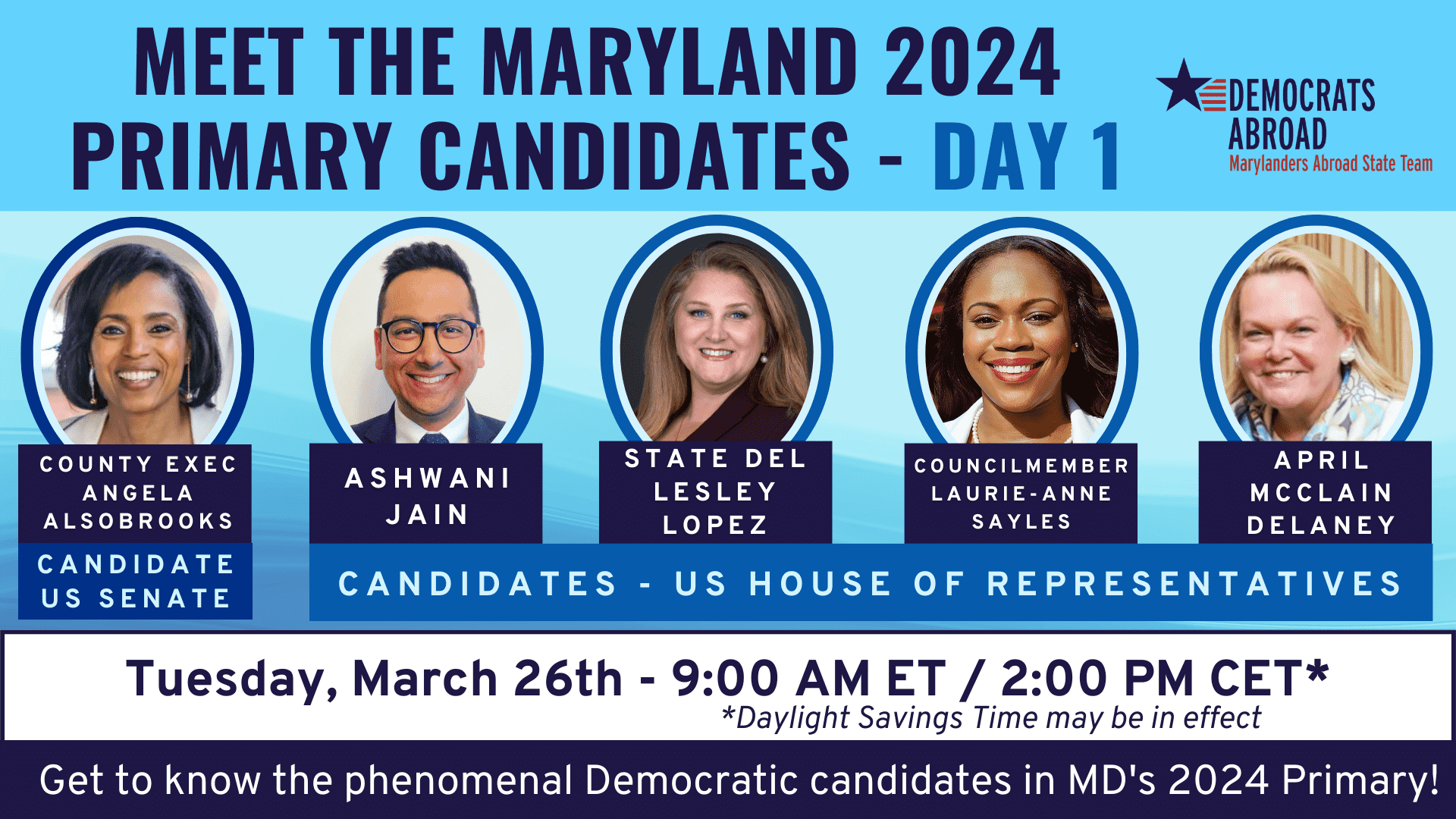 Maryland Meet the 2024 Candidates - Part I - Democrats Abroad