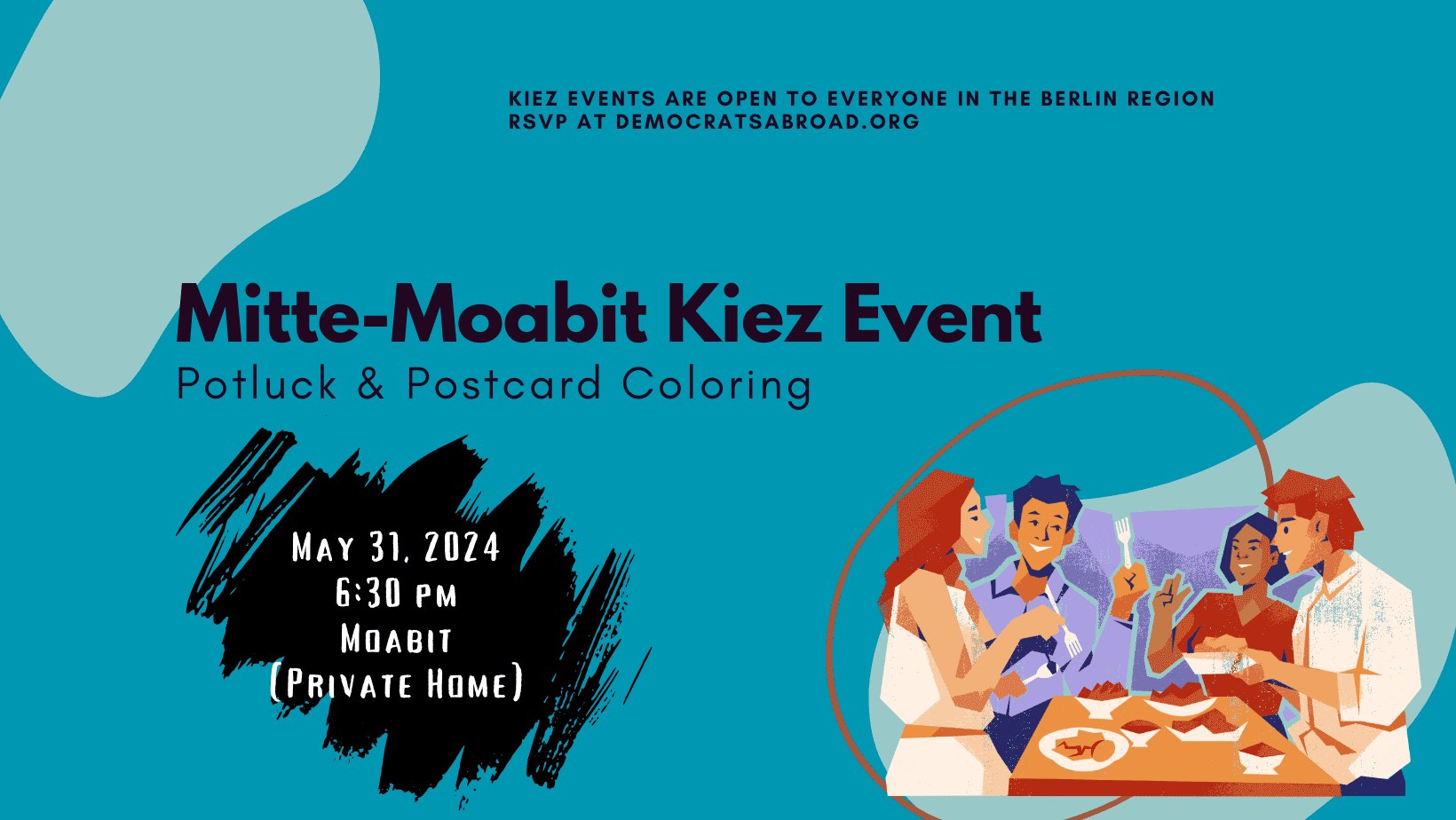 Mitte Kiez Potluck & Postcard Coloring for Democracy Night