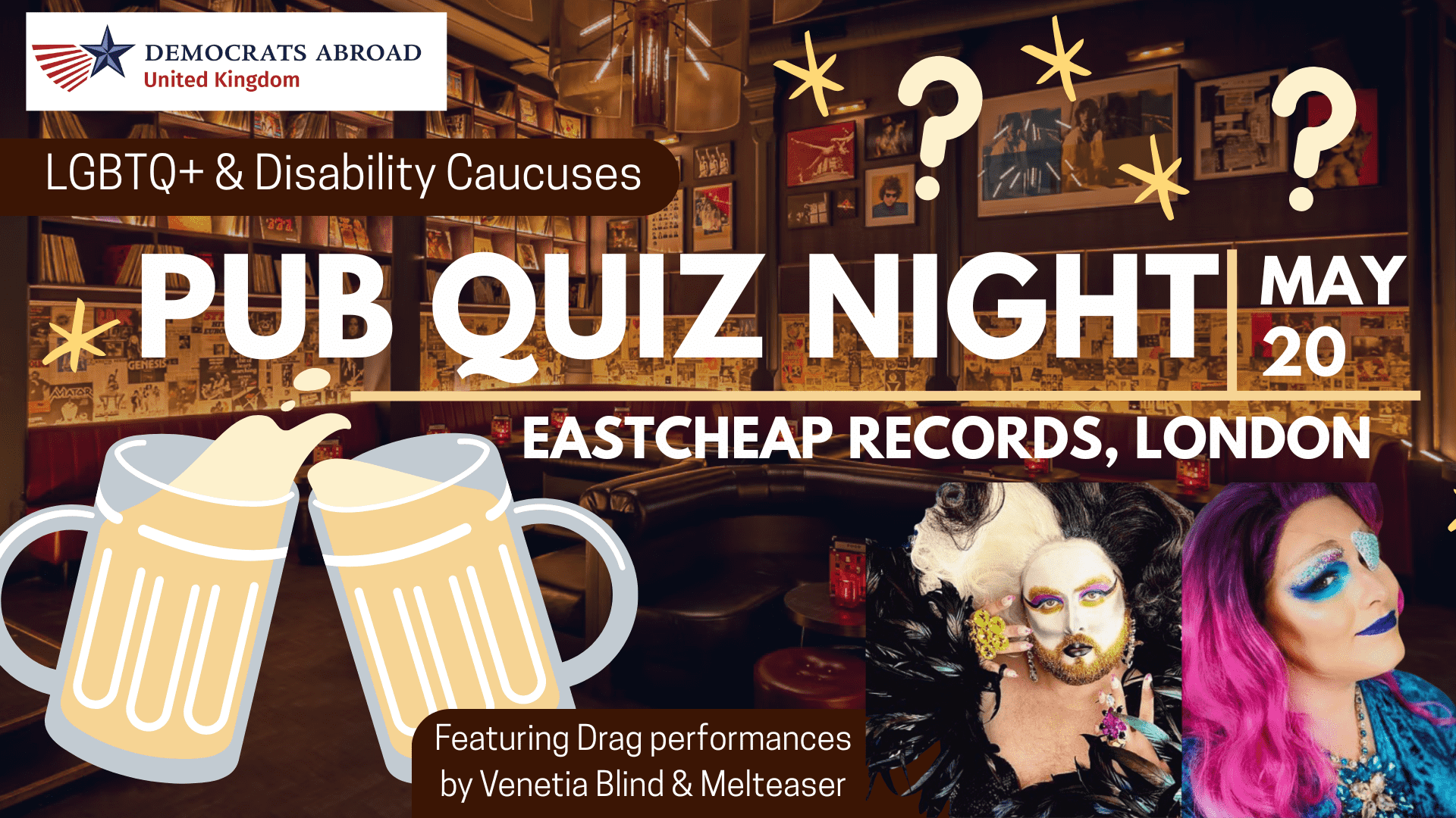DAUK LGBTQ+ and Disability Caucuses Pub Quiz Night!