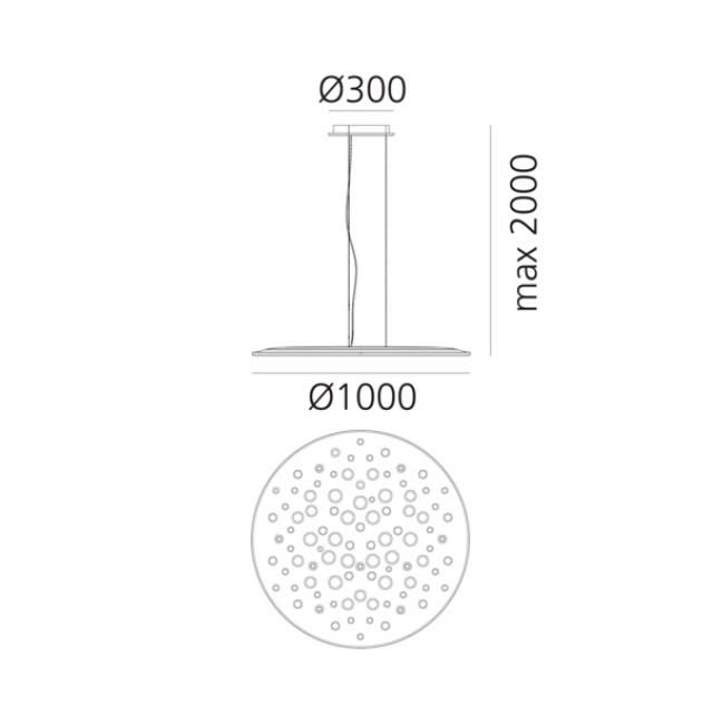 Artemide Silent Field White Suspension Lamp | Deplain.com