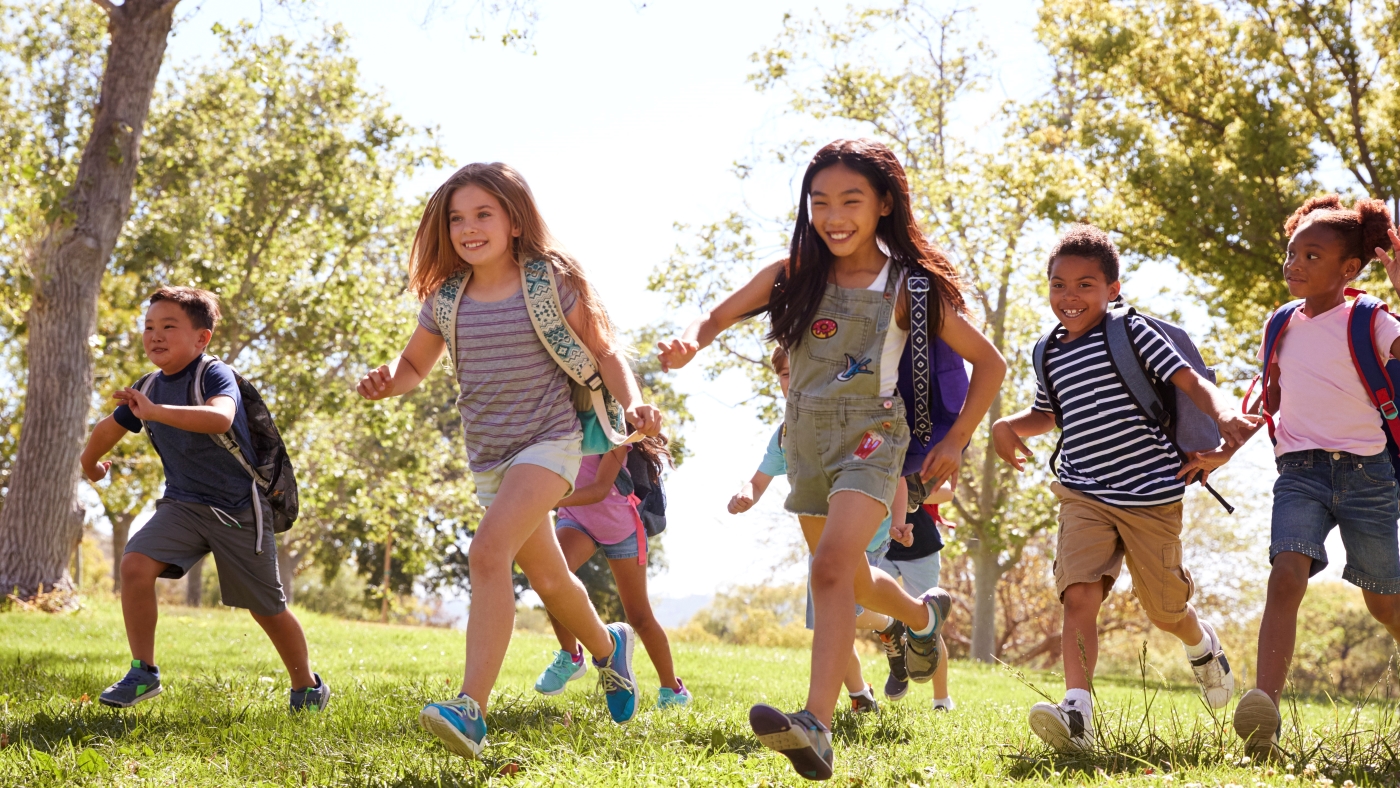 Kid Running To School