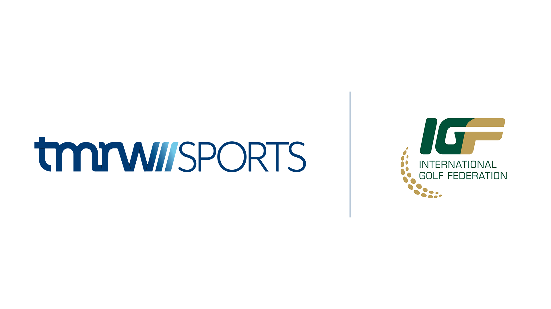 INTERNATIONAL GOLF FEDERATION AND TMRW SPORTS FORM STRATEGIC PARTNERSHIP