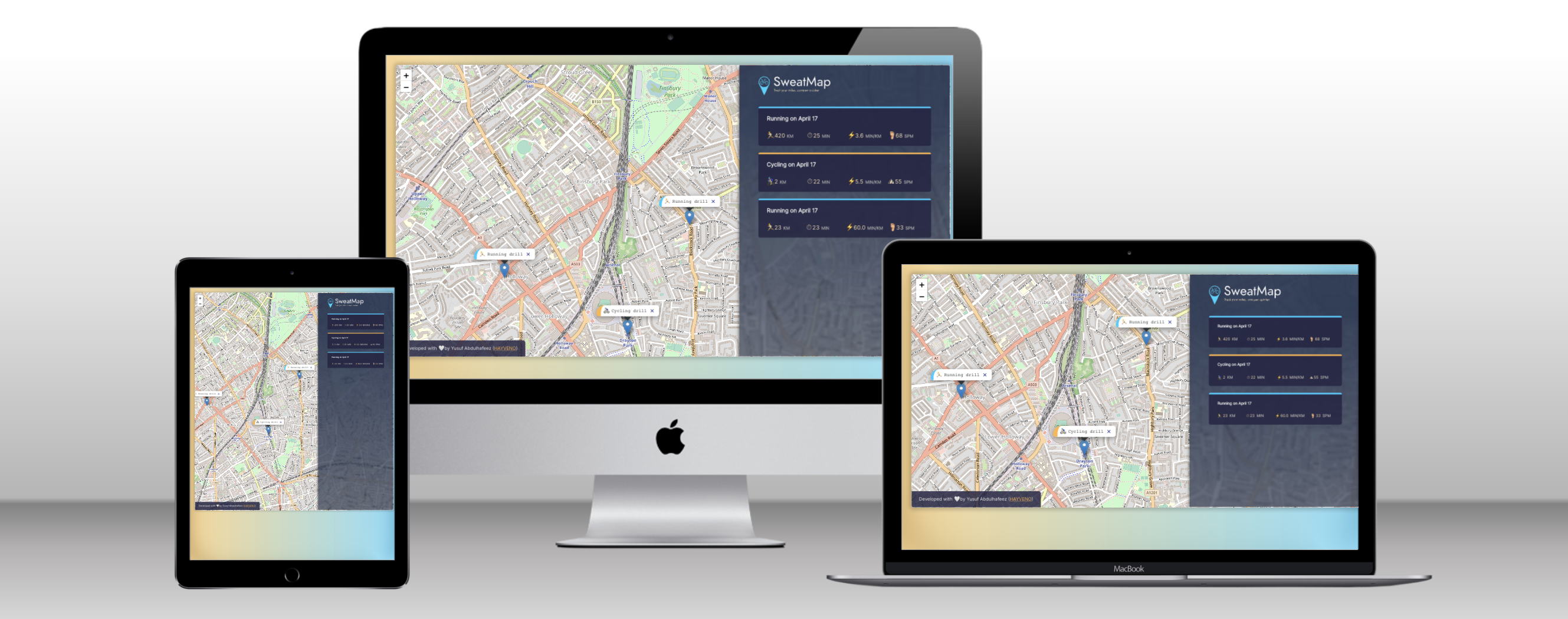GitHub - HAYVENO/SweatMap: Effortlessly track your miles and reach your ...