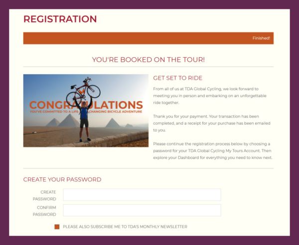 Registering for a Tour and Using MyTours | TDA Global Cycling