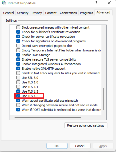 How To Enable Or Disable Tls Setting In Windows 11 Developing Daily