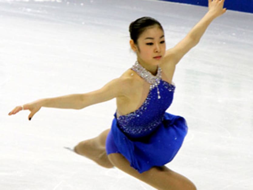 Yuna Kim Blue Dress