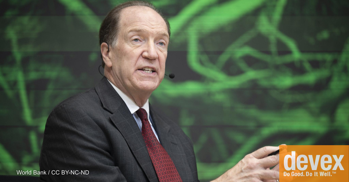 David Malpass: World Bank can lend 'up to' $50B more over next decade ...