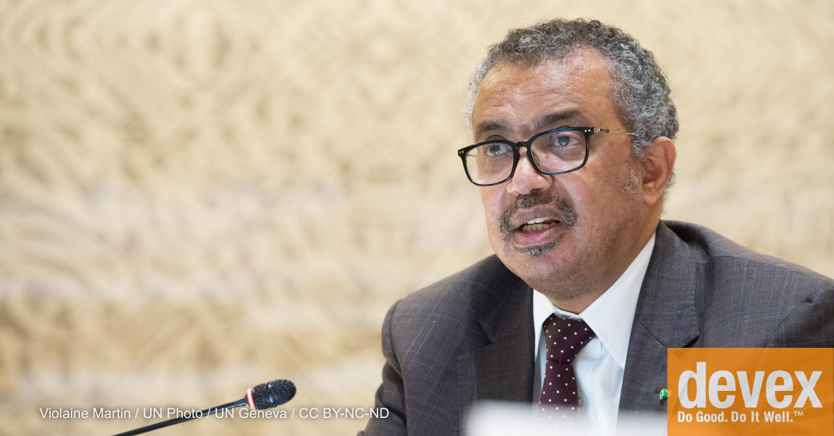 Tedros set to lead WHO for another term | Devex
