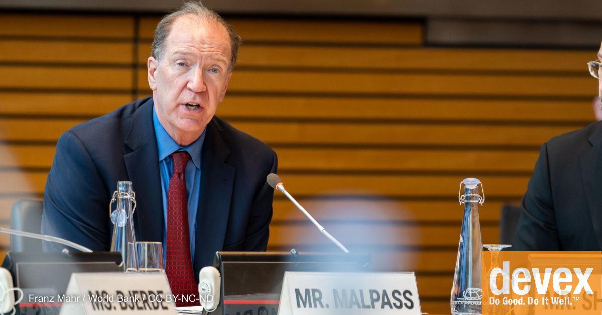 Interview: World Bank's Malpass says 'urgent' debt relief is needed | Devex