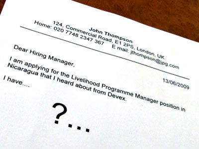 Humanitarian relief jobs: Resume and cover letter tips | Devex