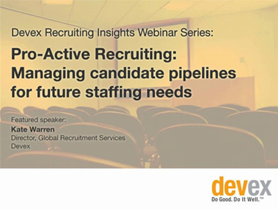 Proactive recruiting: Managing candidate pipelines for future staffing ...