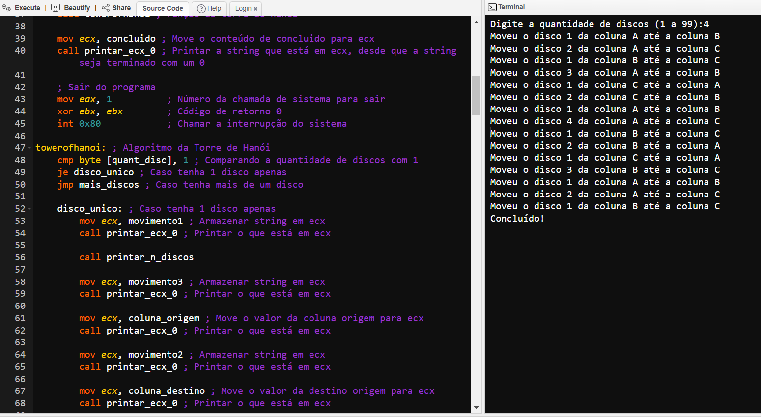 GitHub - Dev-JoseRonaldo/torre-hanoi-assembly: O projeto consiste em fazer uma Torre de Hanói ...