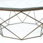 Geometric Coffee Table With Antique Brass | Rustica