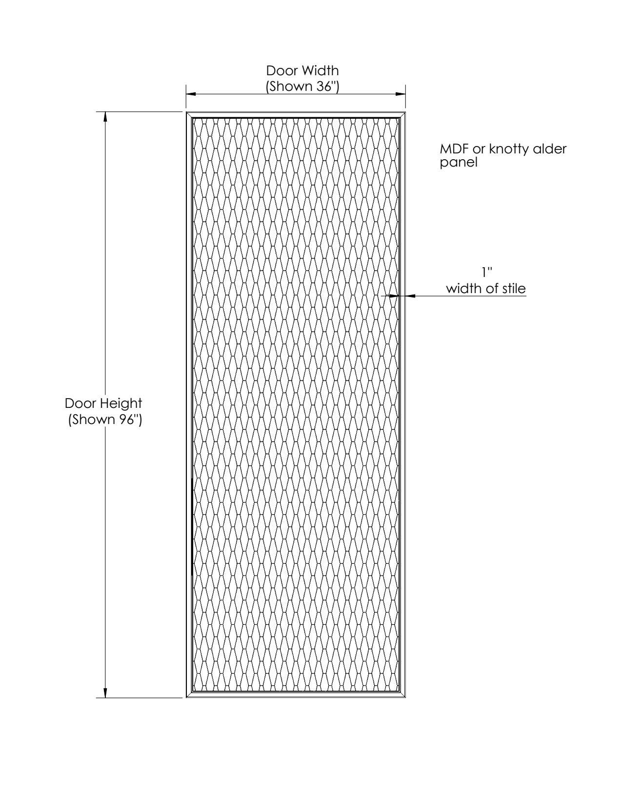 Scallop Textured Barn Door | Rustica