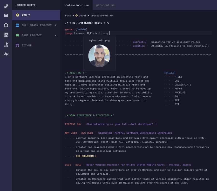 Portfolio: VSCode Lookalike | Devpost