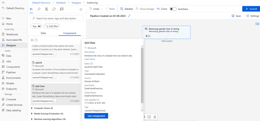 Removing gender bias in hiring through Azure ML | Devpost