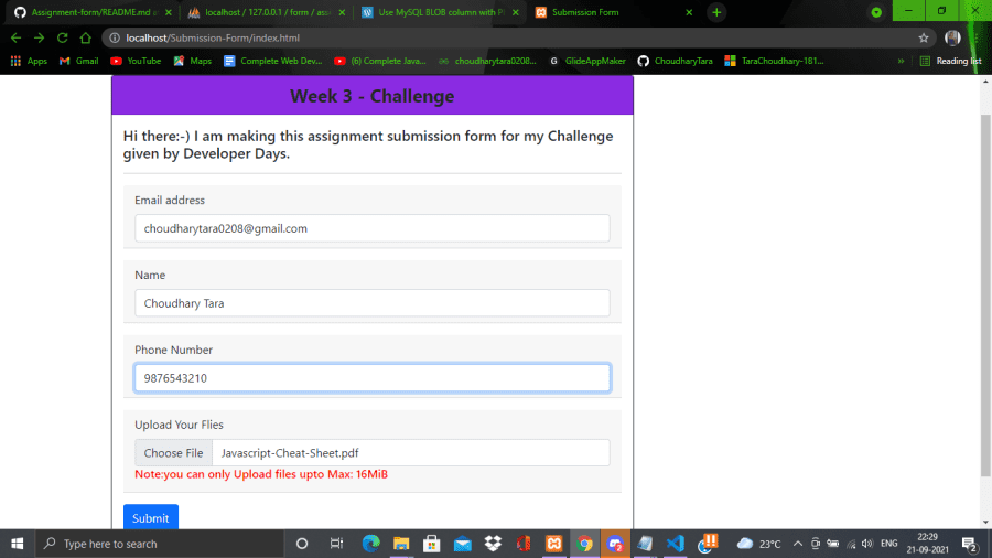 Assignment-form | Devpost