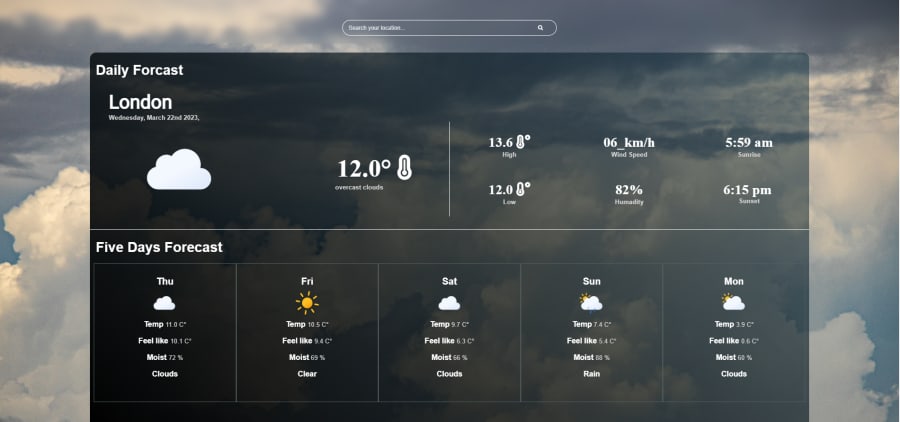 react-weather-app | Devpost react-weather-app | Devpost
