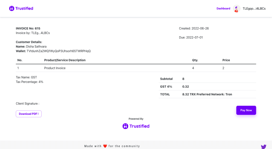 Trustified Work | Devpost