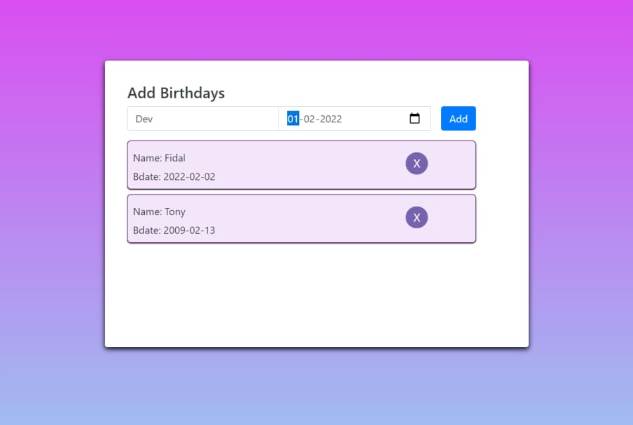 Birthday Reminder | Devpost