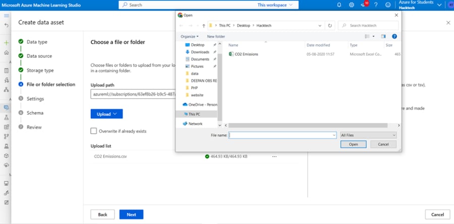 Predict CO2 emissions from cars with Azure Machine Learning | Devpost