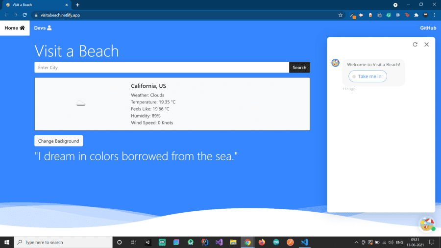 Visit a Beach | Devpost