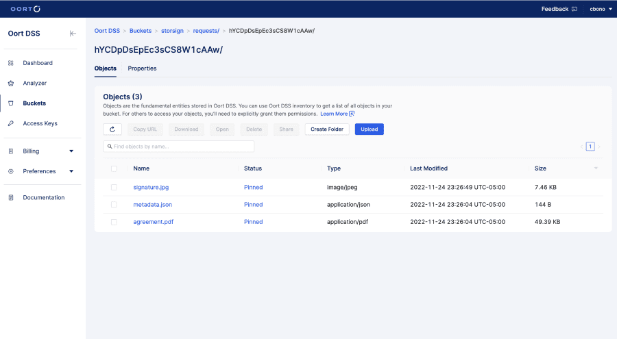 Storsign: Immutable esignature requests on Oort and Storj | Devpost