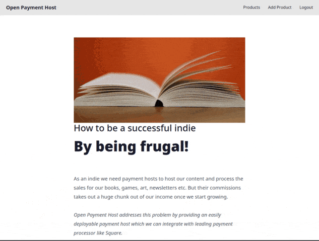 Open Payment Host | Devpost