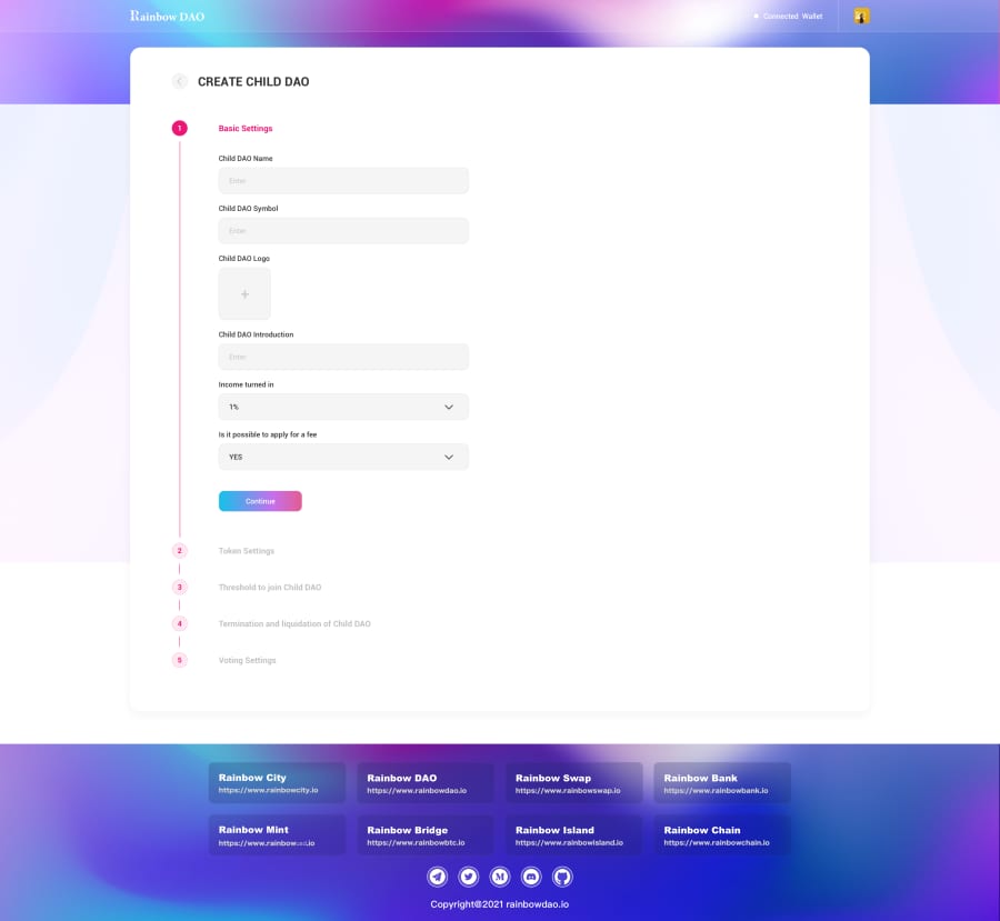 RainbowDAO Factory:a multi-chain DAO infrastructure protocol | Devpost