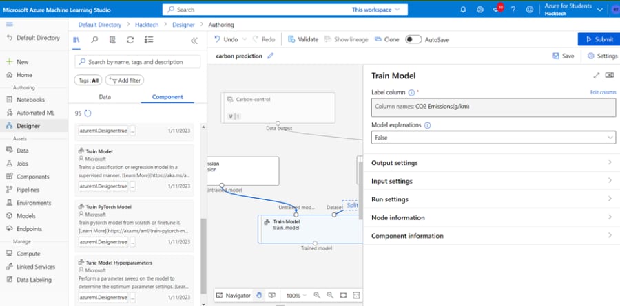 Predict CO2 emissions from cars with Azure Machine Learning | Devpost
